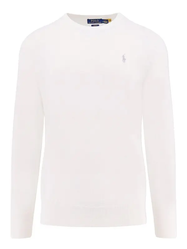 Polo Ralph Lauren Slim Fit Cotton Sweater - White