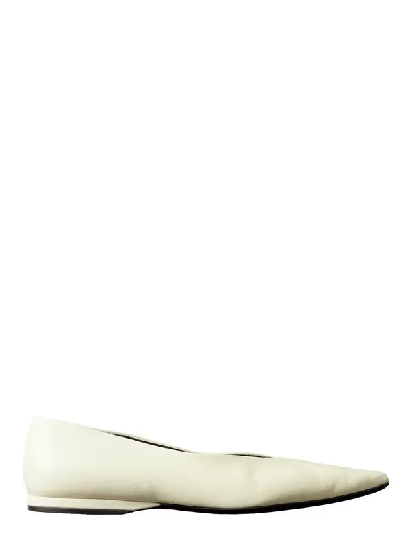 Loulou De Saison Barsi Leather Ballet Flats - Neutrals