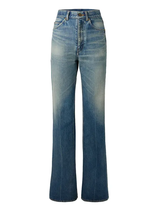 Saint Laurent High-rise Bootcut Jeans - Blue