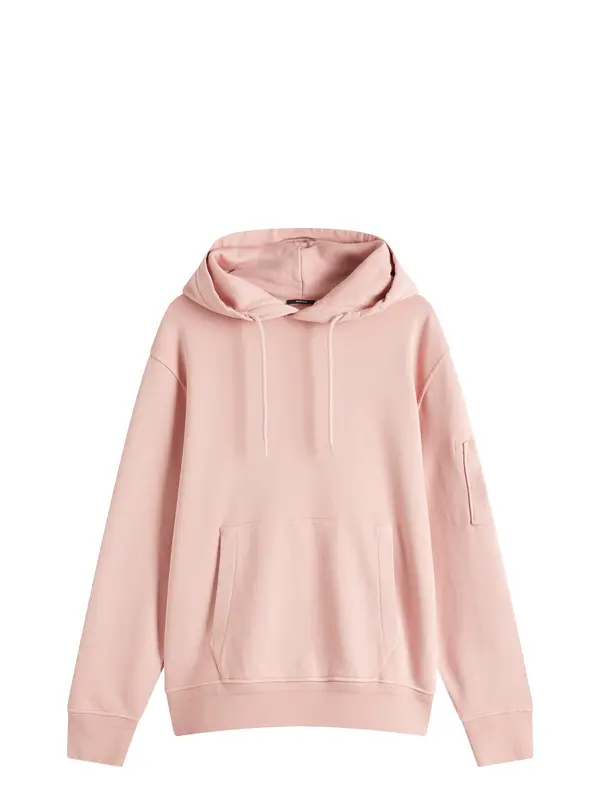 C.P. COMPANY Diagonal Raised Fleece Hoodie - Misty Rose