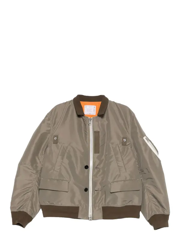 Sacai Classic-collar Bomber Jacket - Green