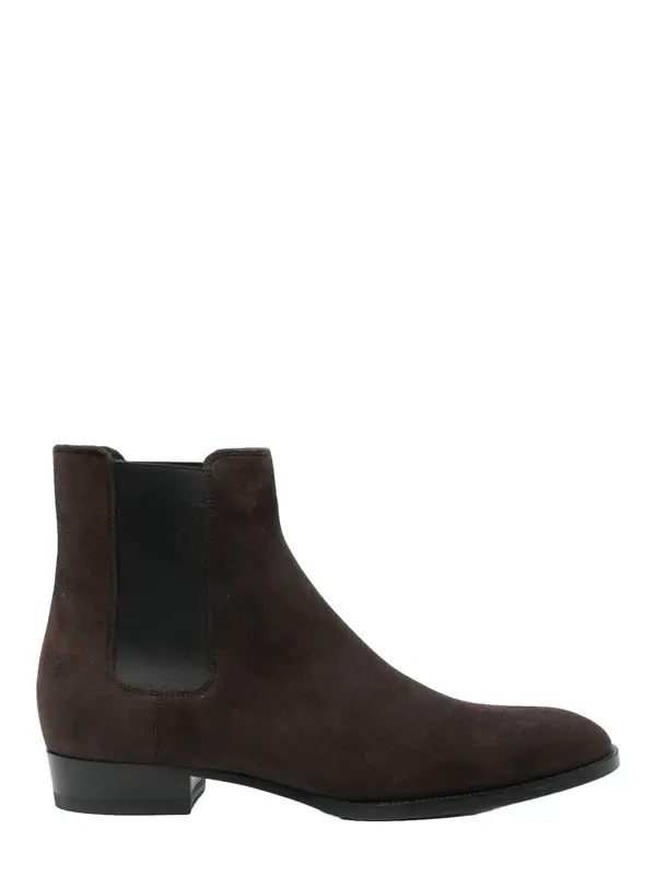 Saint Laurent Wyatt Chelsea Boots - Brown