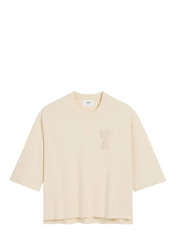 Ami De Coeur Patch T-shirt - Neutrals