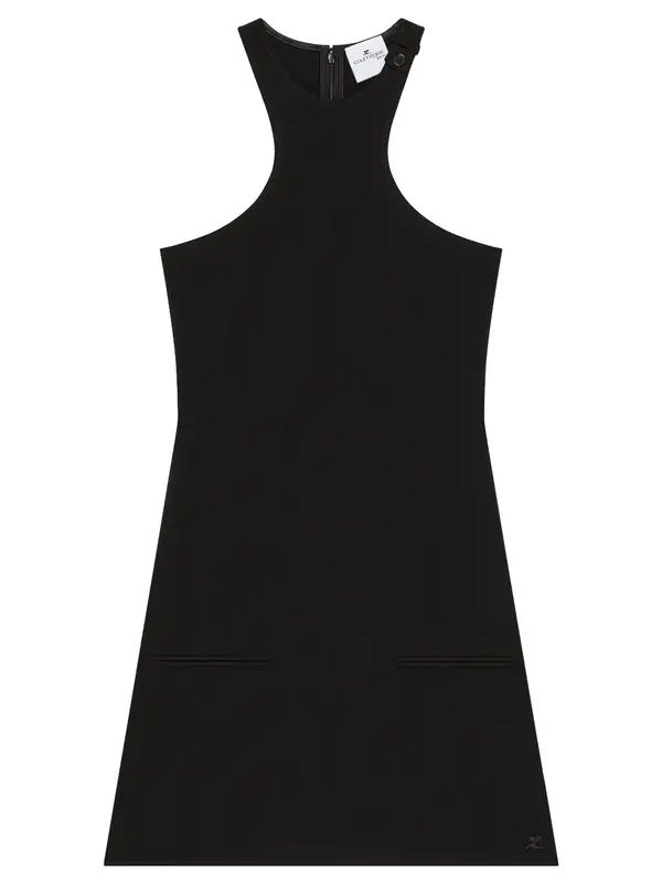 COURREGES Scuba Mini Dress - Black