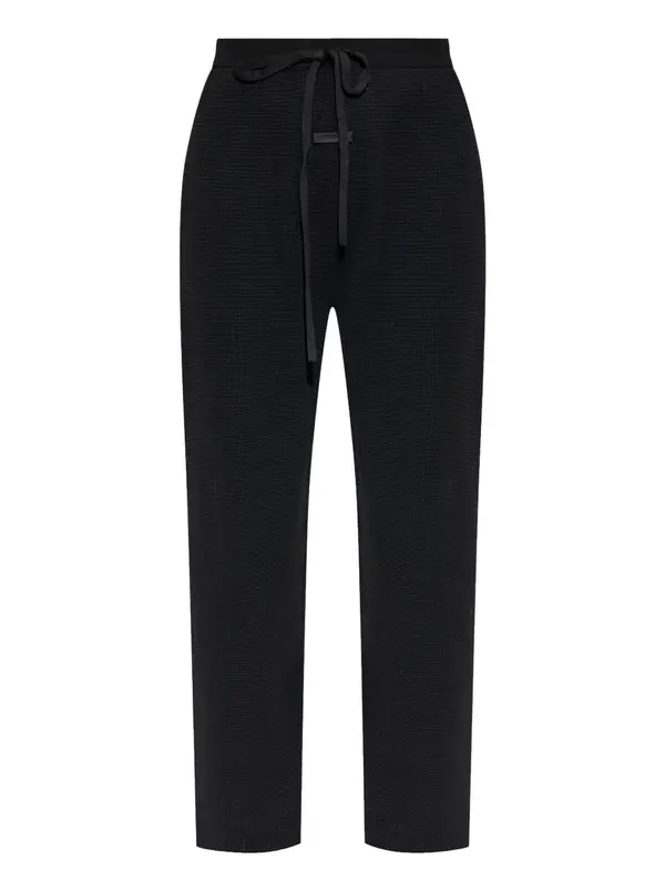 Fear Of God Waffle-knit Trousers - Black