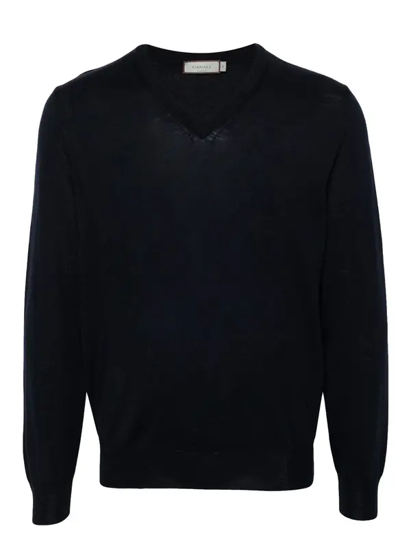Canali Merino-wool Sweater - Blue