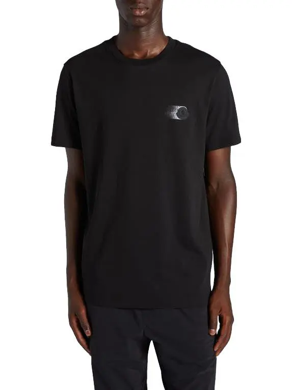 Moncler Logo Patch Cotton T-shirt - Black