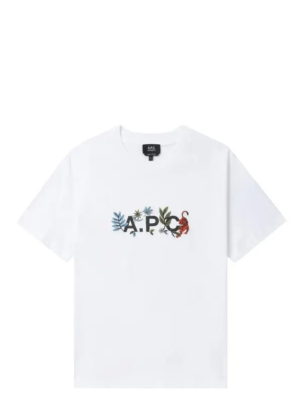 A.p.c. Logo-print Cotton T-shirt - White