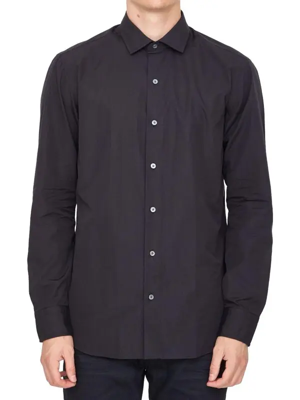 SALVATORE PICCOLO Cotton Shirt - Black