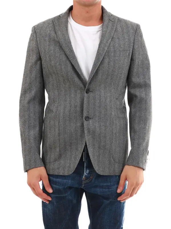 TONELLO Wool Blazer - Grey