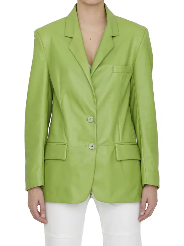 SALVATORE SANTORO Leather Blazer - Green