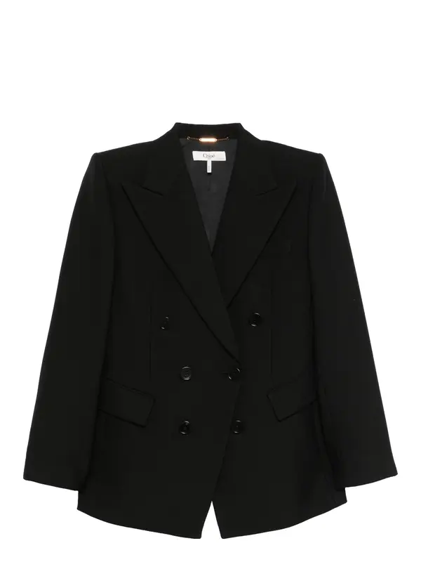 Chloé Wool Double-breasted Blazer - Black