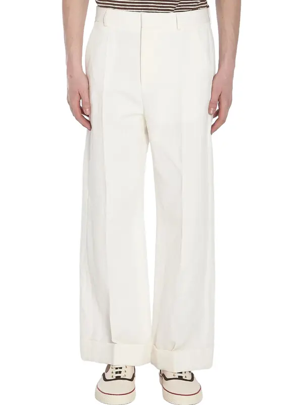 Valentino Garavani Straight-leg Trousers - White