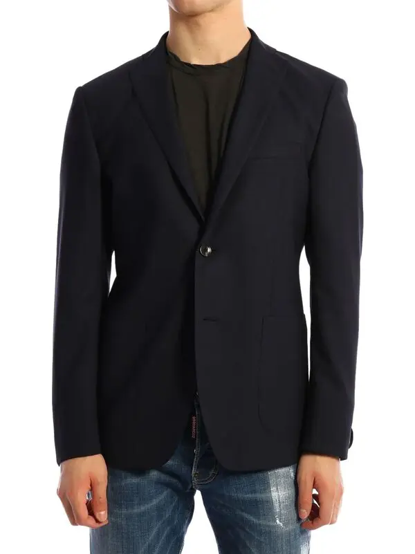 TONELLO Single-breasted Blazer - Blue