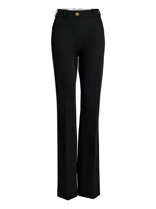 Patou Organic-cotton Flared Trousers - Black