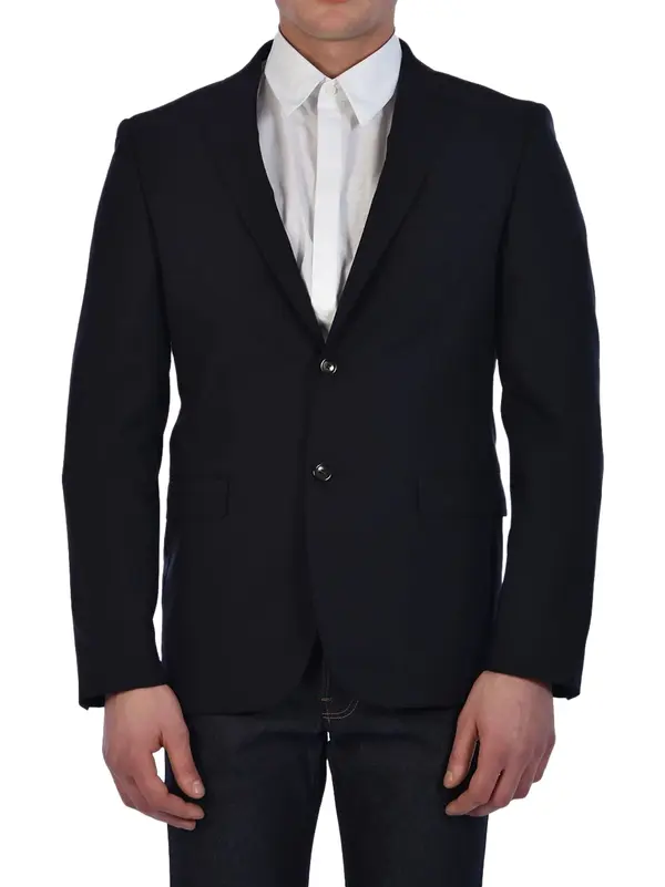 TONELLO Virgin Wool Blazer - Blue
