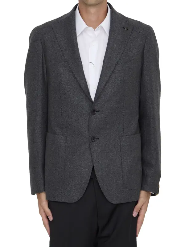 Tagliatore Brooch-detail Blazer - Grey