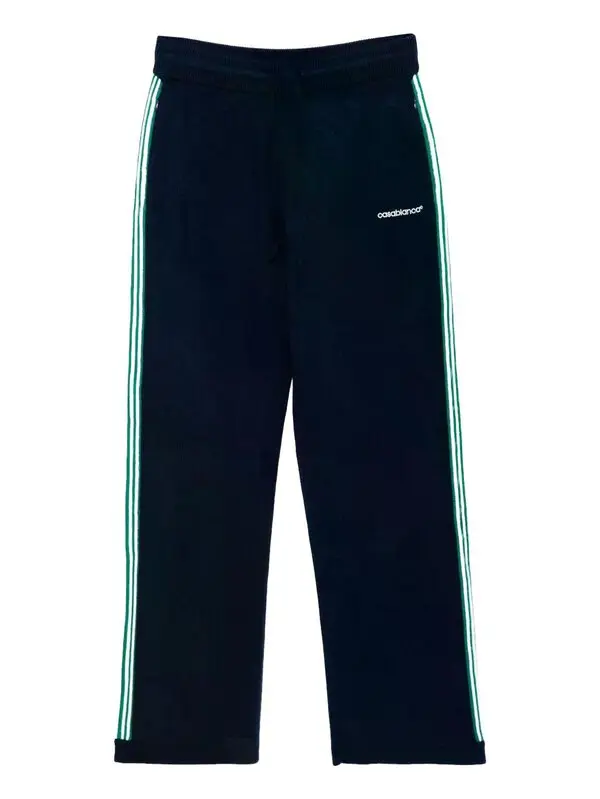Casablanca Embroidered Logo Pants - Blue