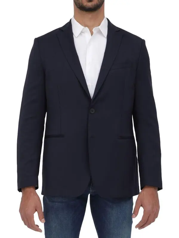 TONELLO Virgin Wool Blazer - Blue