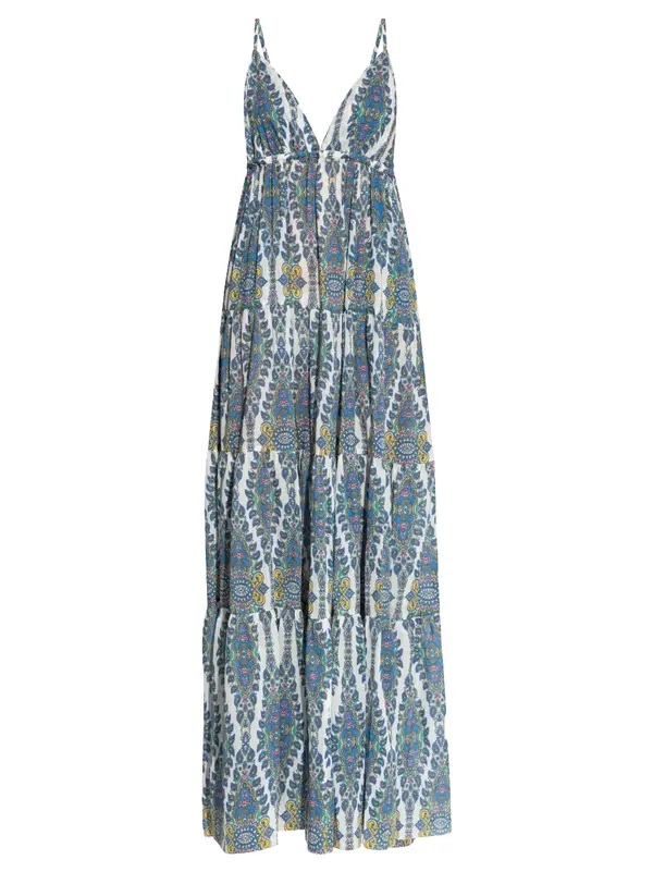 Etro Printed Maxi Dress - Blue