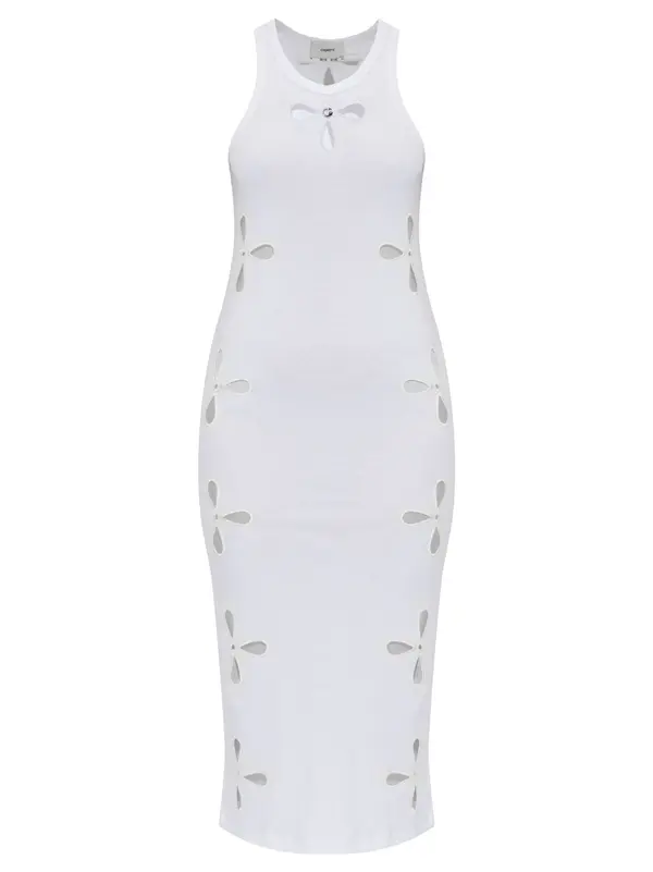 Coperni Cut-out Midi Dress - White
