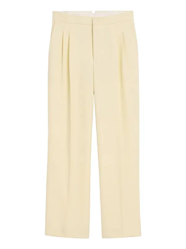 Ami Wide-leg Trousers - Neutrals