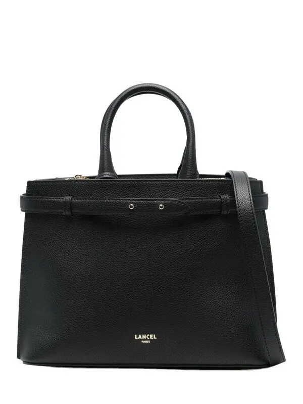 LANCEL Medium Leather Tote Bag - Black