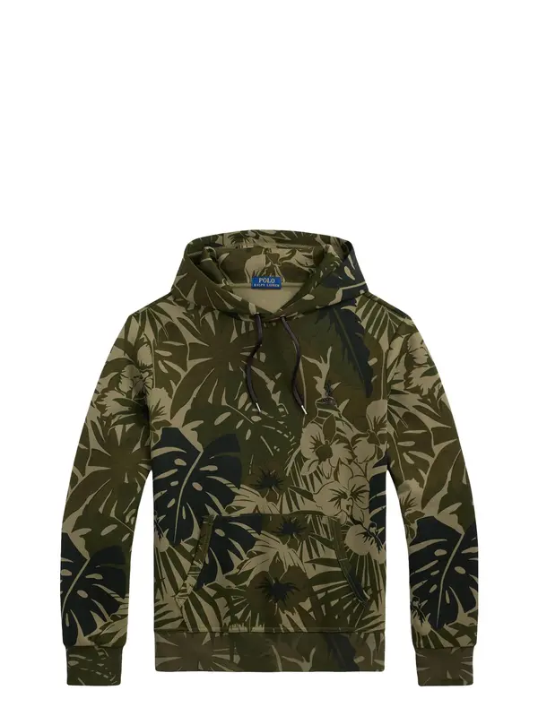 Polo Ralph Lauren Palm-camo Double-knit Hoodie - Green