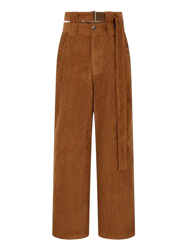 STUDIO TOMBOY Straight-leg Corduroy Trousers - Brown