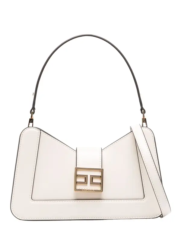 Elisabetta Franchi Logo-plaque Crossbody Bag - Neutrals