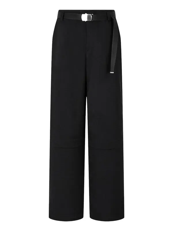 STUDIO TOMBOY Belted Wool Trousers - Black