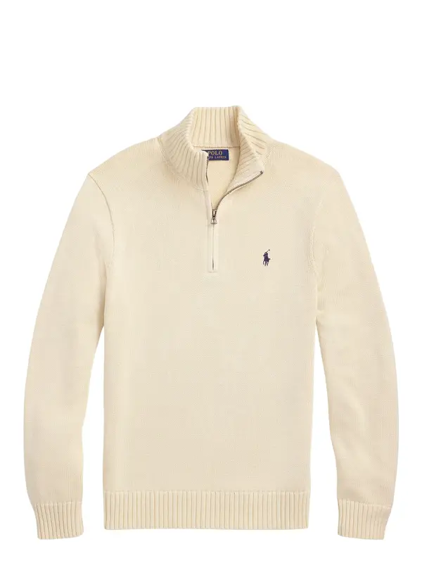 Polo Ralph Lauren Embroidered-logo Polo Sweater - Neutrals