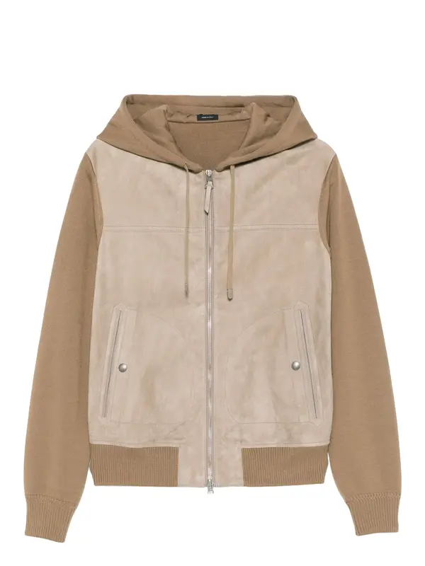 TOM FORD Suede Bomber Jacket - Brown