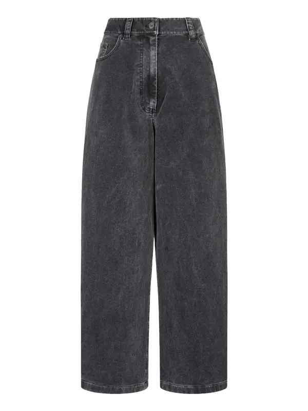 STUDIO TOMBOY Corduroy Wide-leg Trousers - Grey