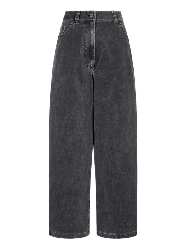 STUDIO TOMBOY Corduroy Wide-leg Trousers - Grey