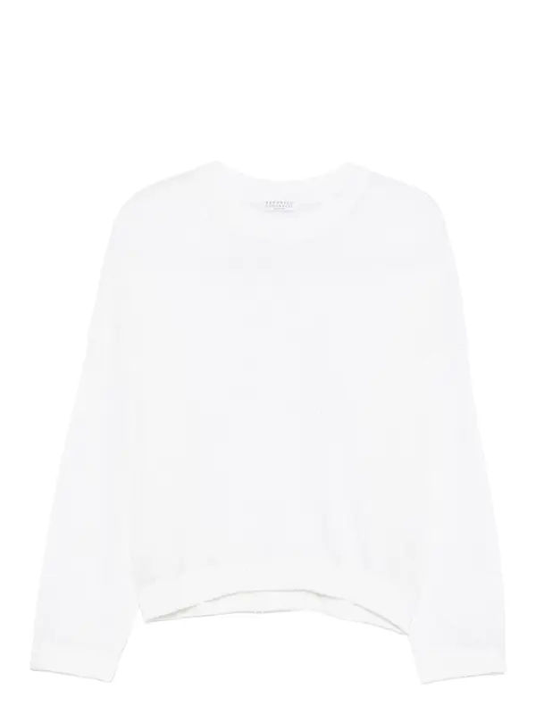 Brunello Cucinelli Sequin-embellished Sweater - White