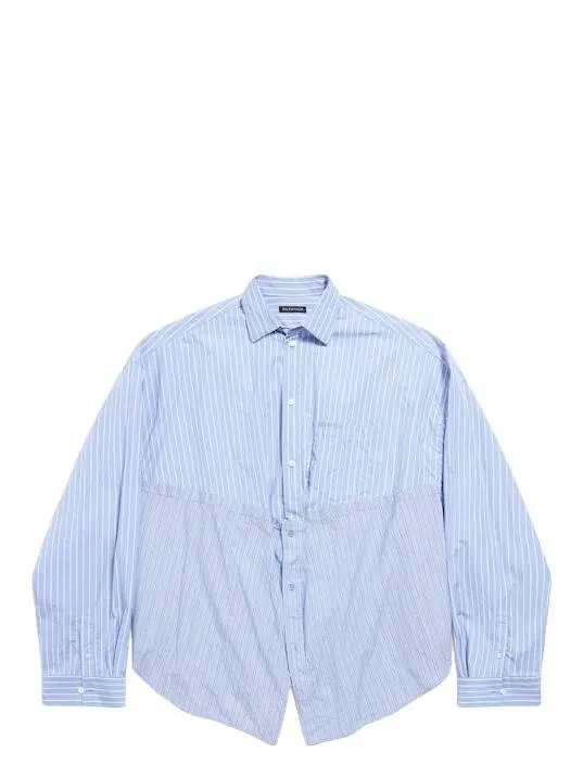 Balenciaga Cut Up Shirt - Blue/white