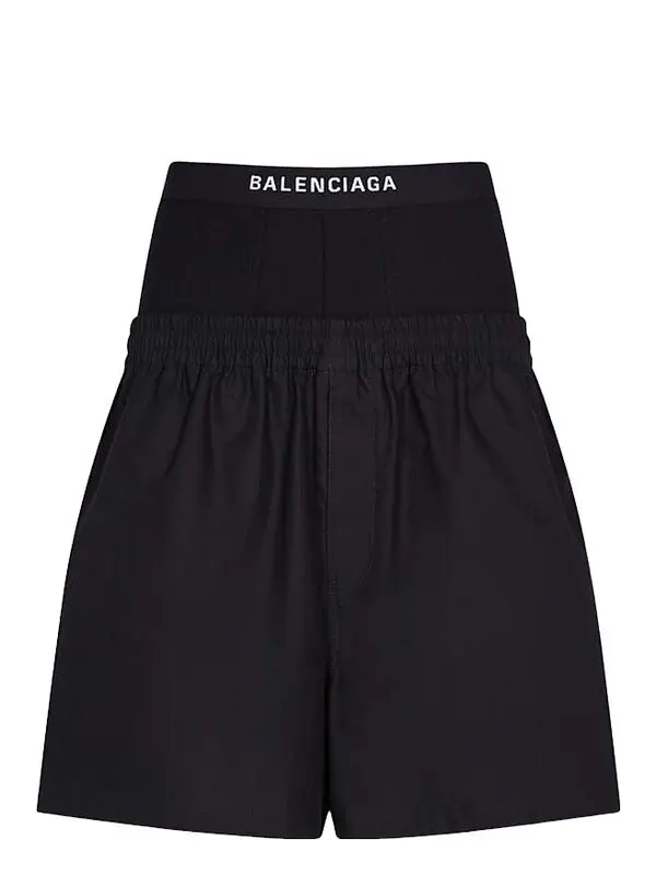 Balenciaga Hybrid Boxer Shorts - Black