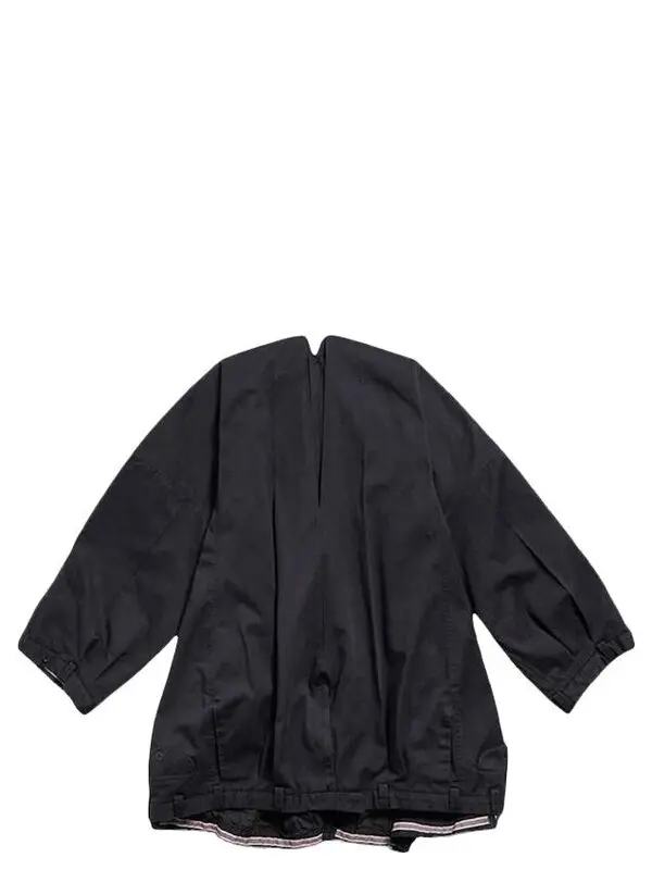 Balenciaga Long Sleeve Vareuse Dress - Navy Blue