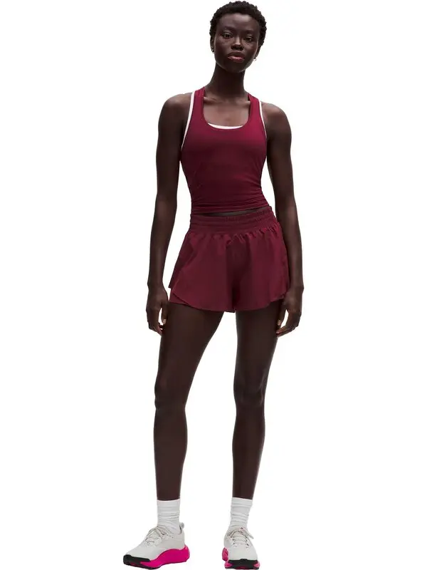 Lululemon Shake It Out High-rise Running Short - Burgundy Bay