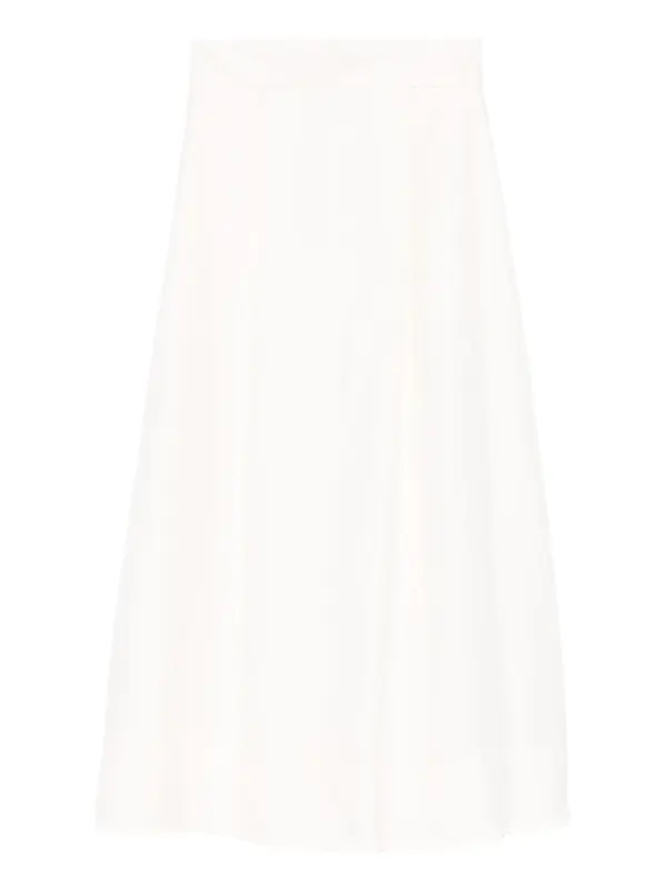 P.a.r.o.s.h Pleat-detailed Midi Skirt - White