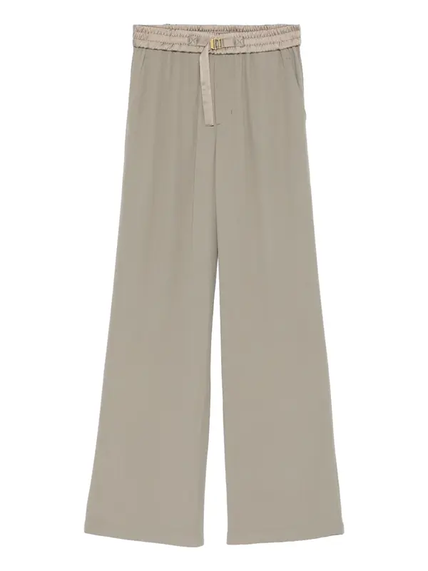 Ami Drawstring Palazzo Pants - Neutrals