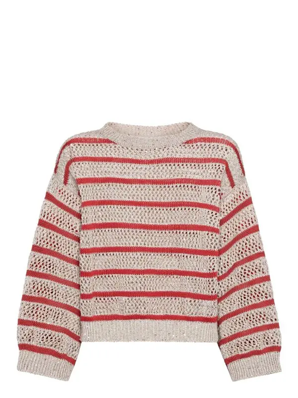 Brunello Cucinelli Net Sweater - Neutrals
