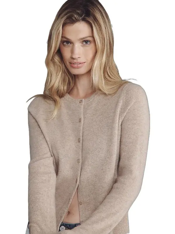 Anthropologie Juliet Cashmere Cardigan Sweater - Neutral