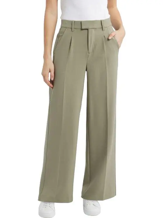 Wit & Wisdom Relaxed Waist Wide Leg Trousers - Dried Thyme