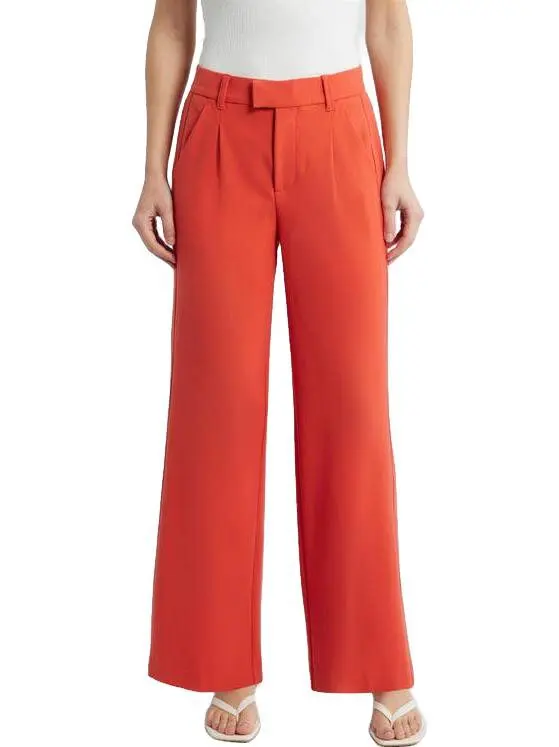 Wit & Wisdom Relaxed Waist Wide Leg Trousers - Red Clay