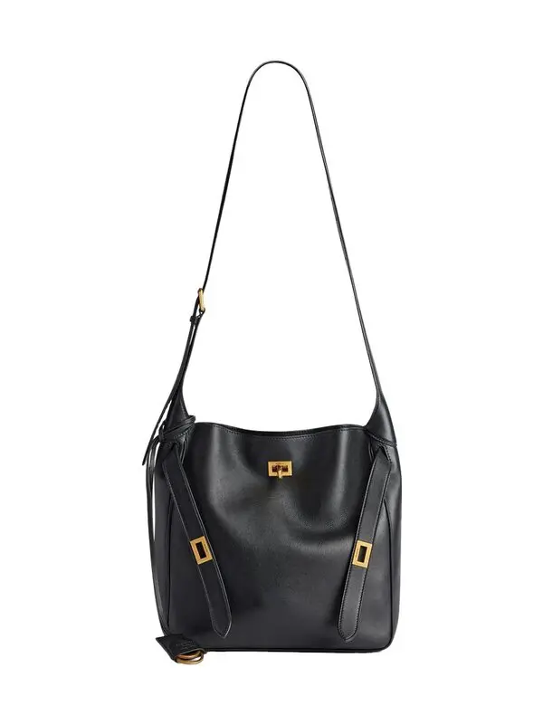 Balenciaga Bel Air Leather Hobo Bag - 1000 Black