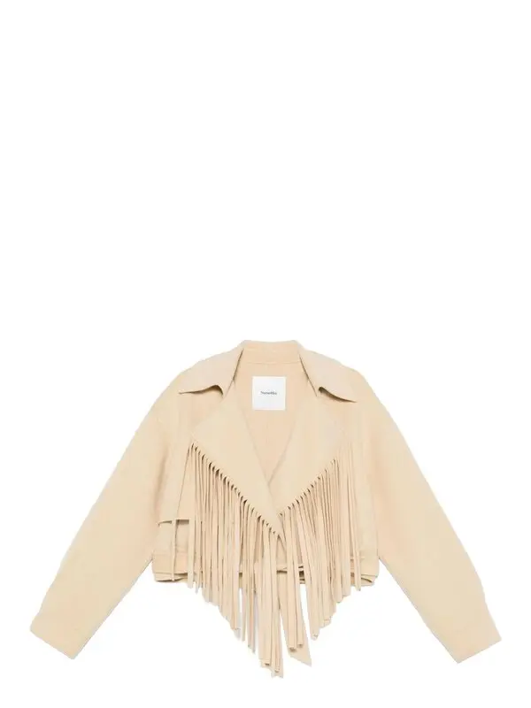 Nanushka Fringe-detail Jacket - Neutrals