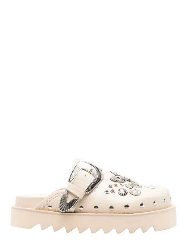 Toga Eyelet-metal Mules - Neutrals