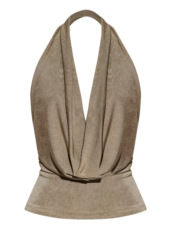 MISBHV Draped-detail Blouse - Neutrals